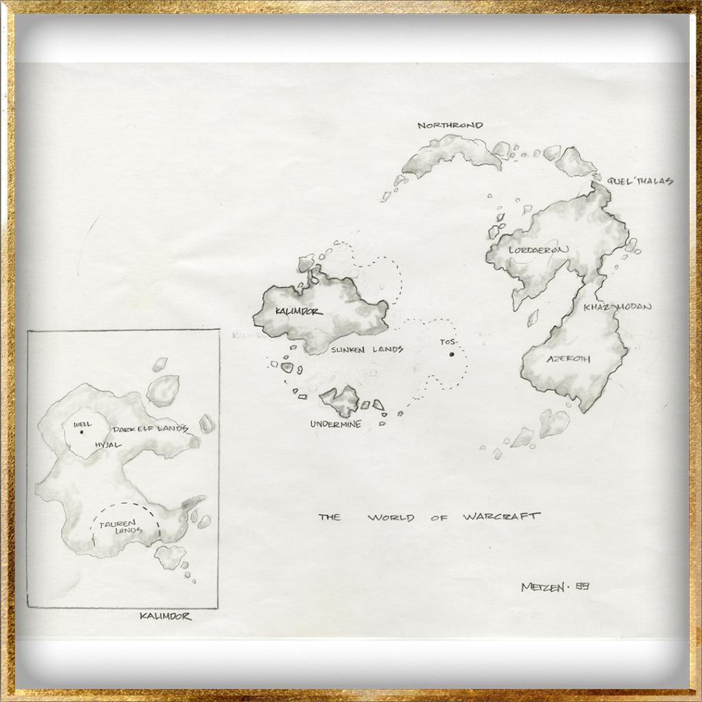 From the Vault Gems: Chris Metzen's Map of Azeroth & WoW Alpha UI ...